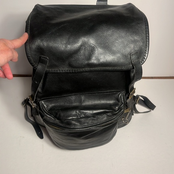 beckmann | Bags | Beckmann Norwegian Black Leather Large Backpack Bag ...
